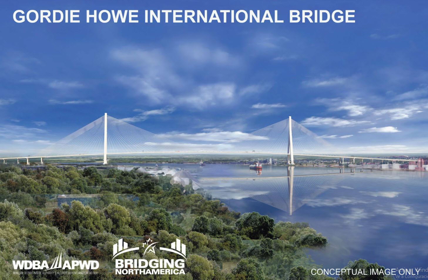 CFCSL Gordie Howe International Bridge. Windsor, Ontario and Detroit ...