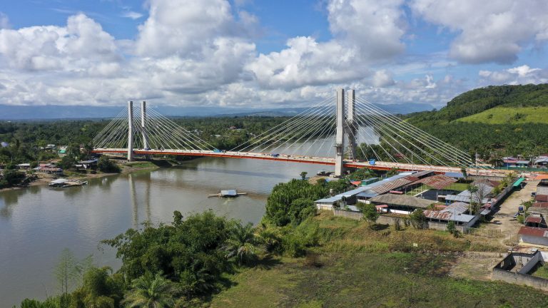 CFCSL Construction progress of the bridge over the Huallaga river in ...